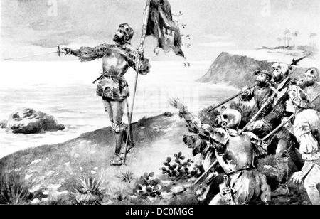VASCO NUNEZ BALBOA CLAIMING POSSESSION THE SOUTH SEA FOR SPAIN THE ...