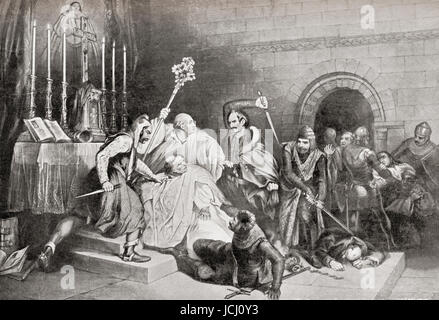 murder of thomas a becket history Canterbury Cathedral murder Stock ...