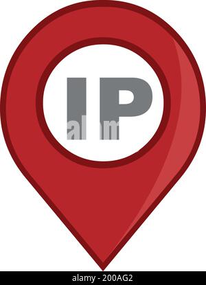 vector illustration text and symbol ip connection Stock Vector Image ...