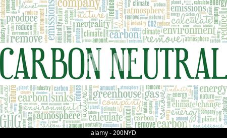 Carbon Neutral word cloud conceptual design isolated on white ...