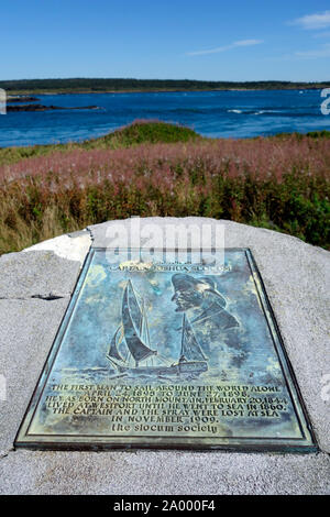 Plaque commemorating Joshua Slocum, Brier Island, Nova Scotia- Joshua ...