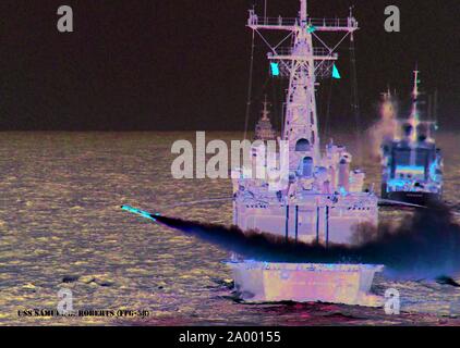 The guided-missile frigate USS Samuel B. Roberts (FFG 58) returns to ...