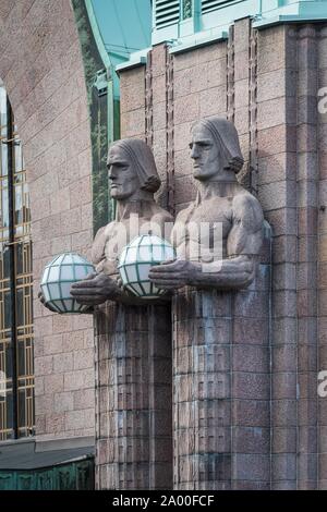 Torchbearers, Statues of Emil Wikstrom, Central Station, Helsinki ...