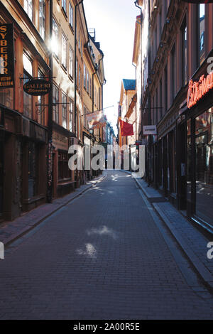 Västerlånggatan, Gamla Stan, old town, Stockholm, Sweden Stock Photo ...