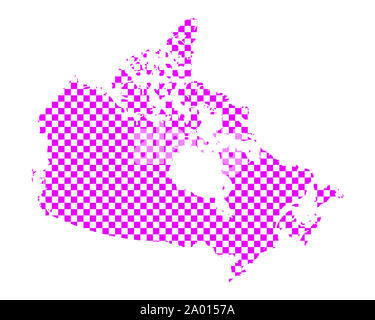 Map of Canada in checkerboard pattern Stock Photo - Alamy