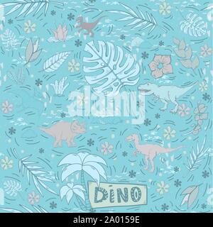 Stegosaurus pattern vector seamless blue Stock Vector Image & Art - Alamy