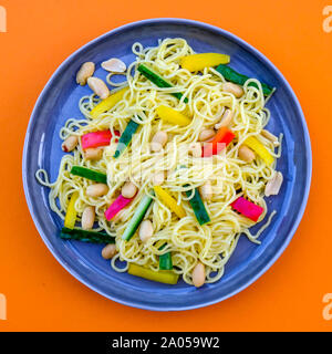 Noodle and Peanut Salad With Roasted Peanuts, Spring Onionsn Red and ...