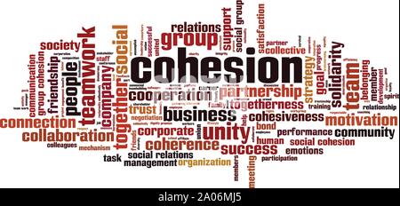 Cohesion word cloud concept. Collage made of words about cohesion ...