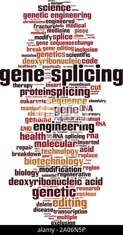 Gene editing word cloud concept. Collage made of words about gene ...