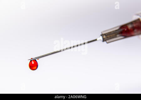 Blood Dripping against White Background Stock Photo - Alamy