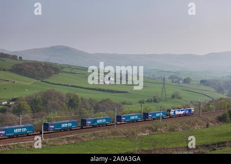 EWS Class 92 electric locomotive No 92022 with a Channel Tunnel ...