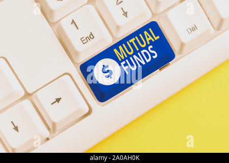 Handwriting text writing Mutual Funds. Conceptual photo collection of ...