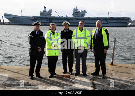 Rear Admiral Martin Connell at Roysth Dockyard in Fife, ahead of the ...