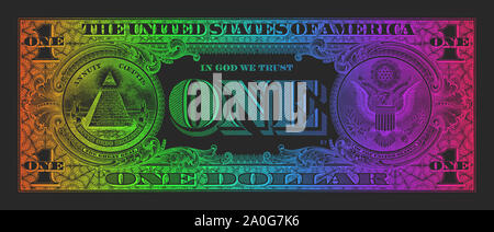 One Dollar Bill (reverse Stock Photo - Alamy