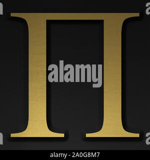 Pi Number Gold Mathematical Symbol. 3D Render Illustration Stock Photo ...