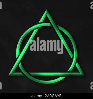 Interlocking Triangle and Circle Stock Photo - Alamy