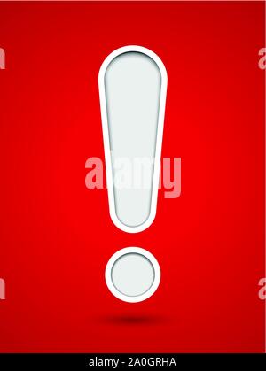 Warning card icon. Caution card. Exclamation mark and copy space ...
