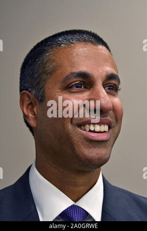 Ajit Pai, Chairman, Federal Communications Commission (FCC), speaks at ...