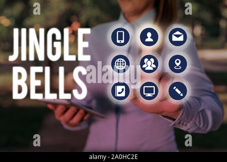 Conceptual hand writing showing Jingle Bells. Business photo text Most ...