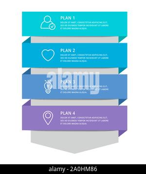 Four stages process chart template for presentation Stock Vector Image ...