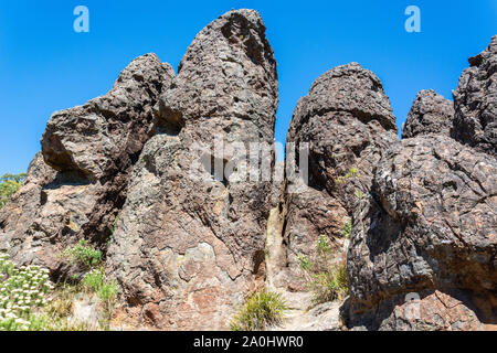 Hanging Rock geological formation in Victoria, Australia Stock Photo ...