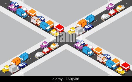 road junction, Illustration crossroads, highway intersection Stock ...
