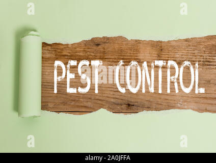 Text sign showing Pest Control. Business approach Killing destructive ...