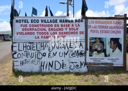 Easter Island separatist protest Stock Photo - Alamy