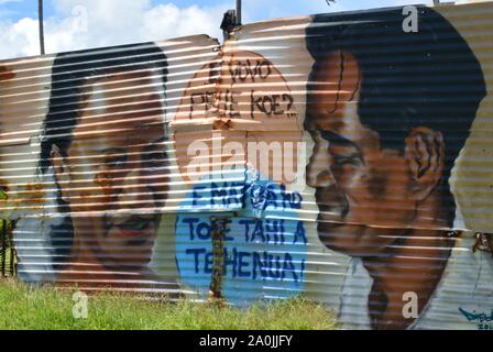 Easter Island separatist protest Stock Photo - Alamy