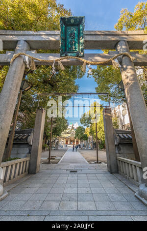 Honden Main hall of Namba yasaka Jinja. Shinto shrine dedicated to ...
