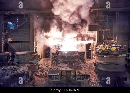 Blast furnace in Brazilian national steel industry (CSN Stock Photo - Alamy