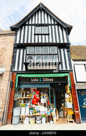 RYE- Sussex,UK - July 27th, 2019: A front view of pretty traditional ...