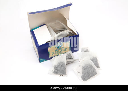 Box of Traidcraft Indian Ocean Tea Bags Stock Photo - Alamy