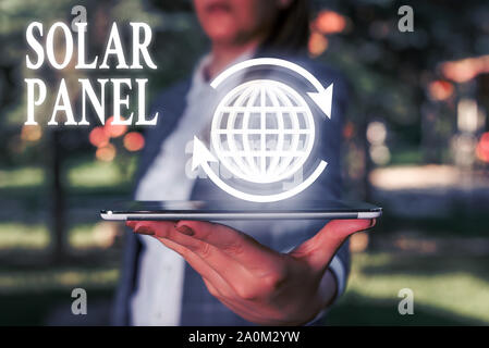 Handwriting text writing Solar Panel. Concept meaning designed to absorb suns rays source of ...
