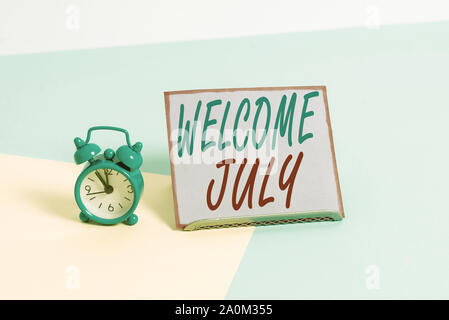 Text sign showing Welcome July. Business showcase Calendar Seventh ...