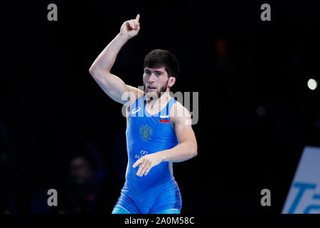 Nursultan, Kazakhstan. 20th Sep, 2019. Zavur Uguev (RUS) Wrestling ...
