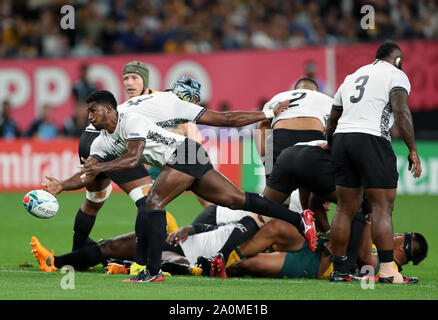 Fiji's Frank Lomani in action during the 2019 Rugby World Cup Pool D ...