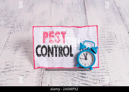 Text sign showing Pest Control. Business approach Killing destructive ...