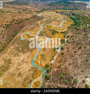 Aerial View of Sevier river in Utah Stock Photo - Alamy