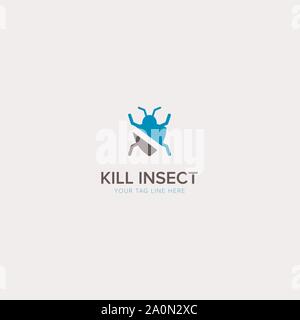 Kill The Insect Logo with modern insecticide pest killer Stock Vector ...