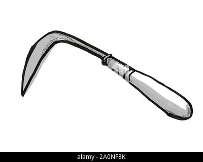 crevice weeder Cartoon Retro Drawing Stock Photo - Alamy