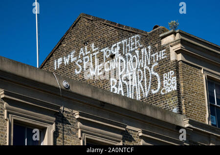 Bob Crow, general secretary of the RMT union and Millwall fan, shows ...
