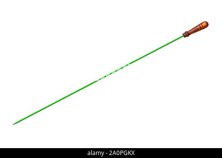 Ramrod for gun cleaning isolated on white background Stock Photo - Alamy