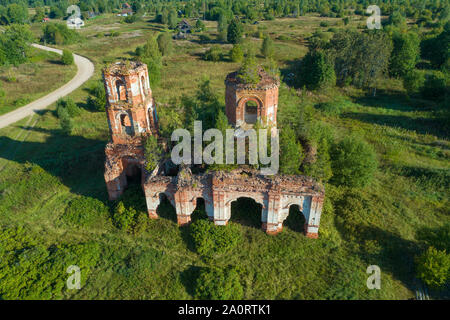 Aerial view of a Russian village on a summer day Stock Photo - Alamy