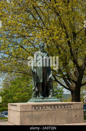 Statue of Ezra Cornell University Campus Ithaca New York Finger Lakes ...