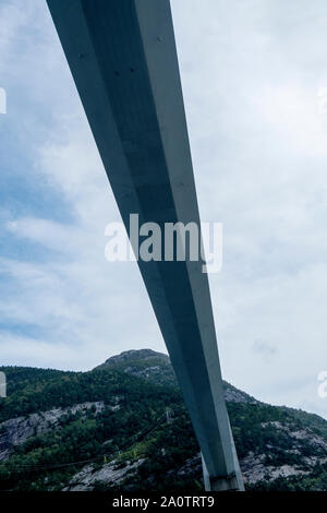 Lysefjord suspension bridge across fjord in Norway Stock Photo - Alamy