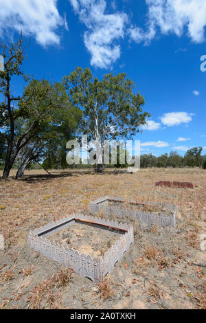Memorial at the rural Sellheim Cemetery, near Charters Towers ...