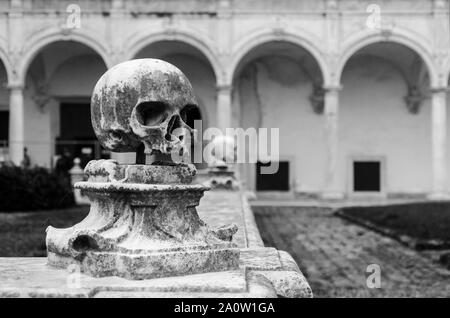view of a marble sculptured skull, symbol of death Stock Photo - Alamy