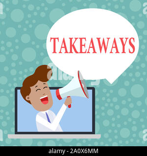 Handwriting text Takeaways. Conceptual photo An act or instance of ...