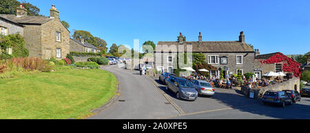 The Assheton Arms the village of Downham Pendle Hill area in Lancashire ...